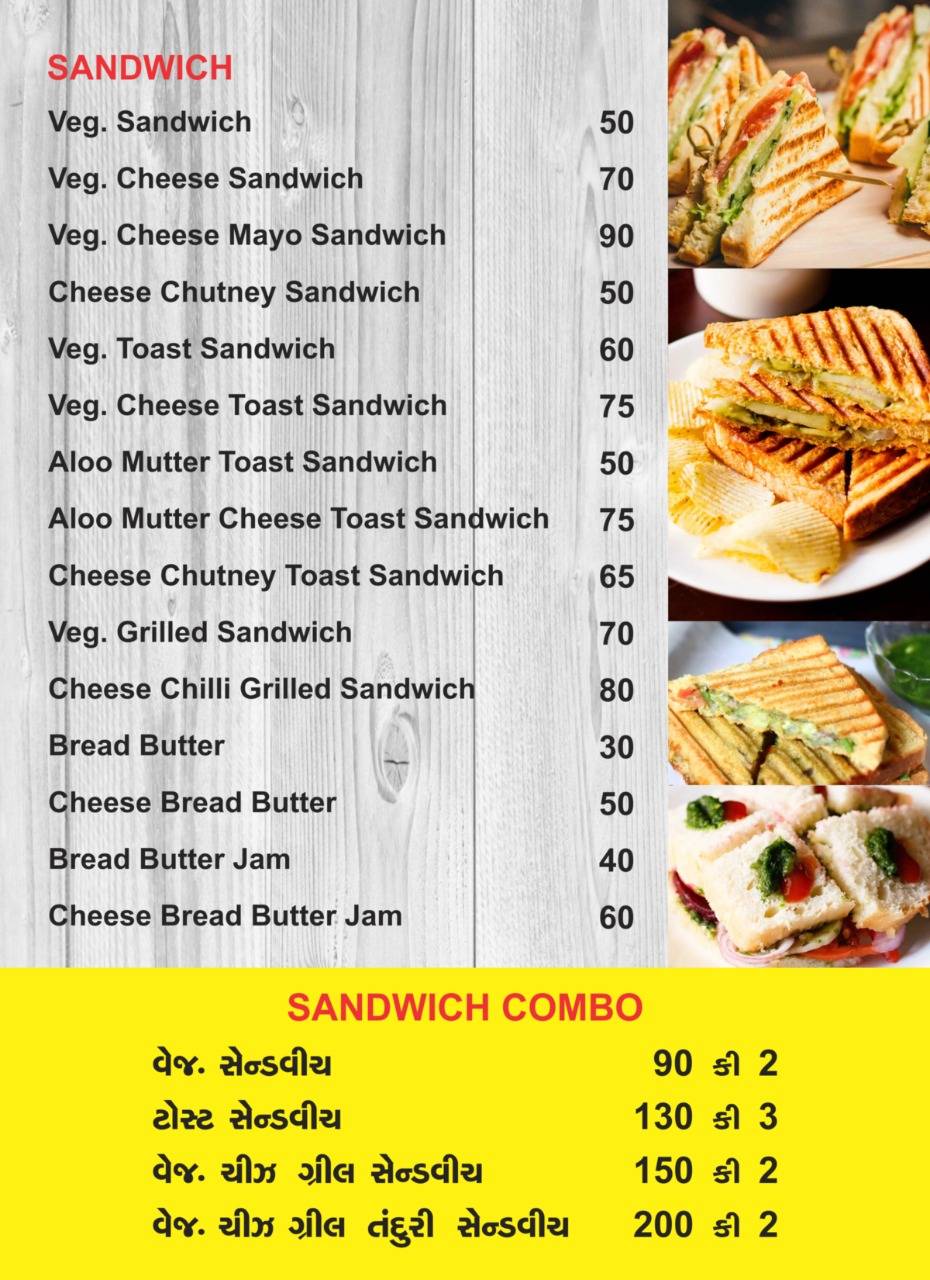 Menu at Buddy's vadapav & sandwich ( Valsad ), Valsad