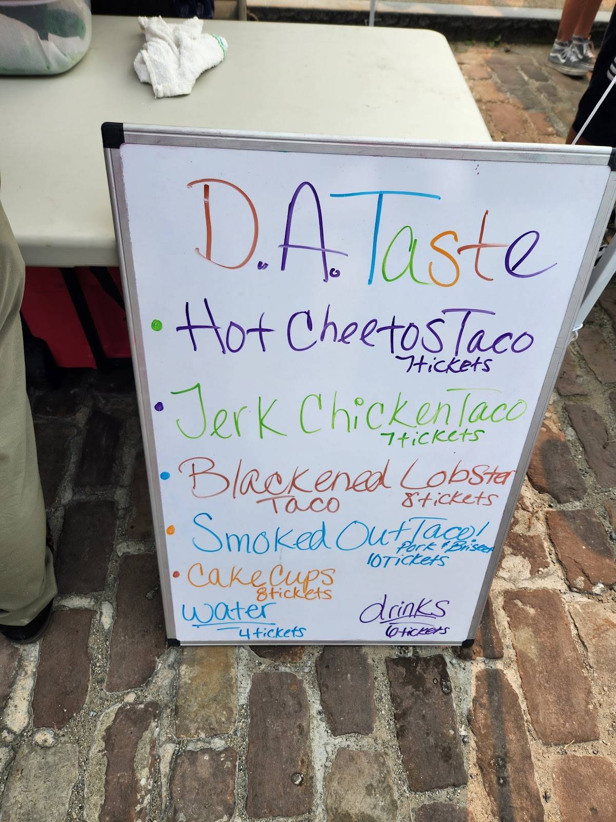 Menu at D.A. Taste Catering restaurant, Buffalo