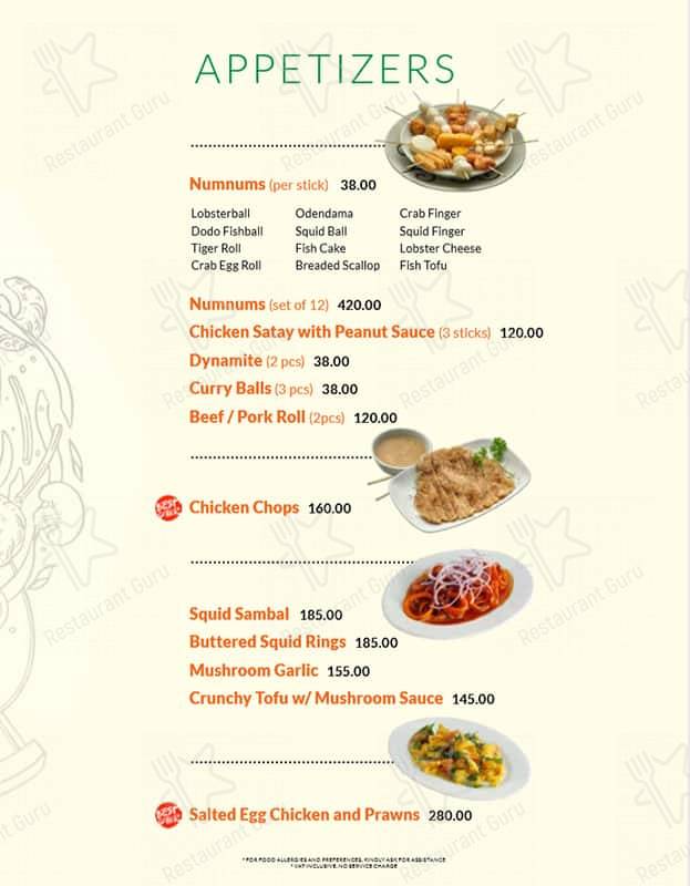 Menu at Bugis Singapore Street Food - San Juan restaurant, San Juan