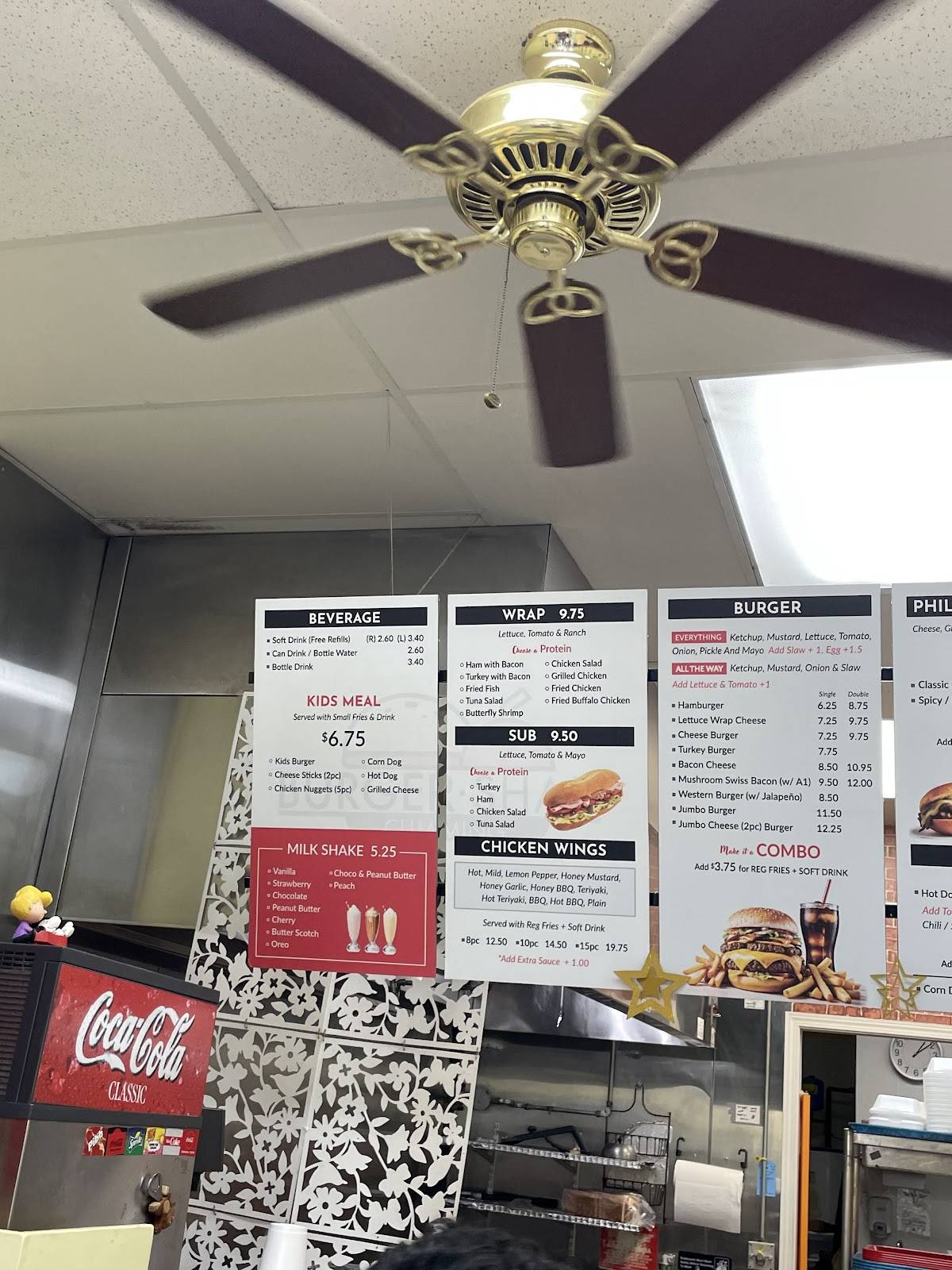 Carta del restaurante Burger & Shake, Cumming