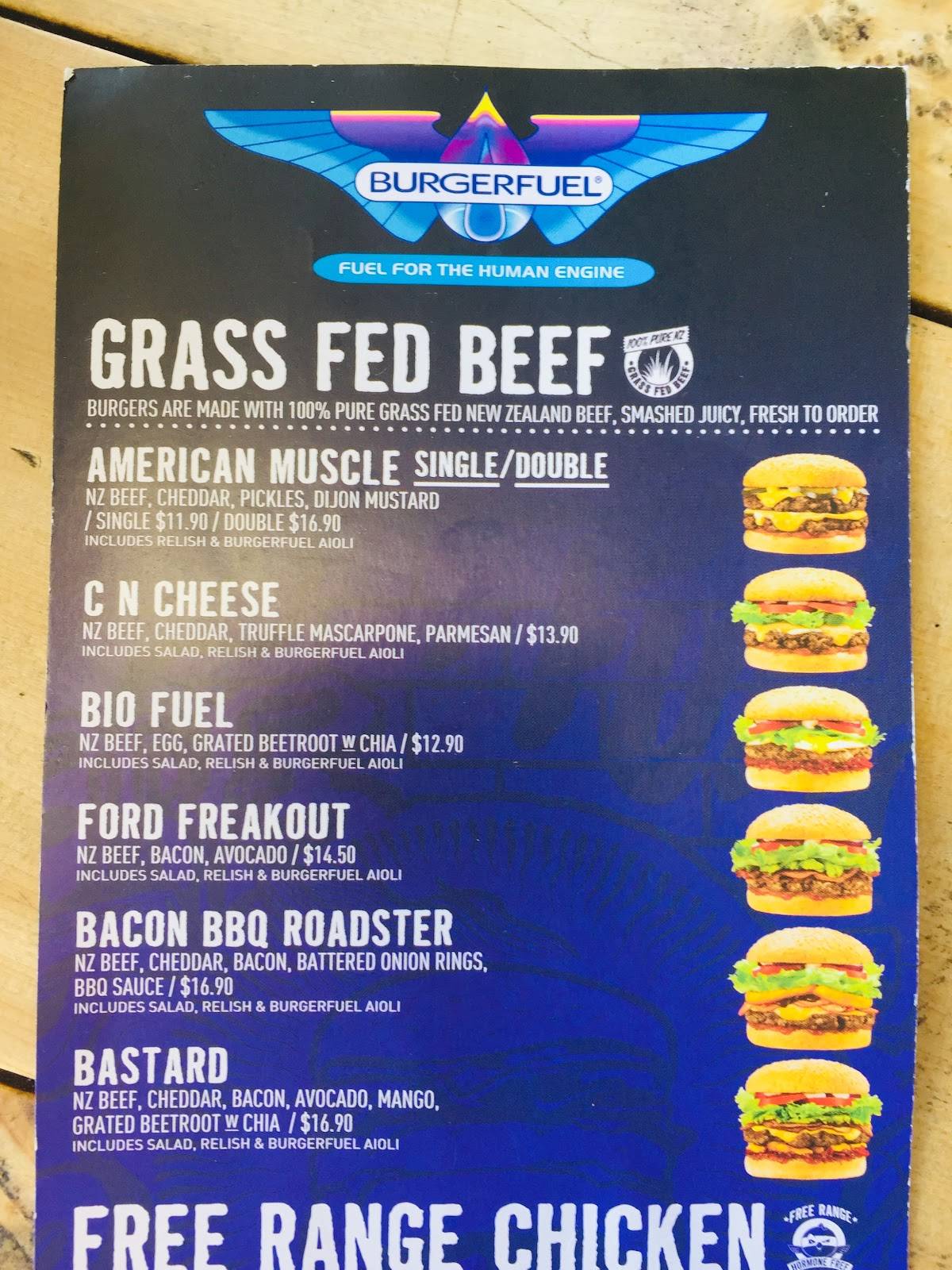 Menu at BurgerFuel Whangaparaoa restaurant, Whangaparaoa, 651 ...
