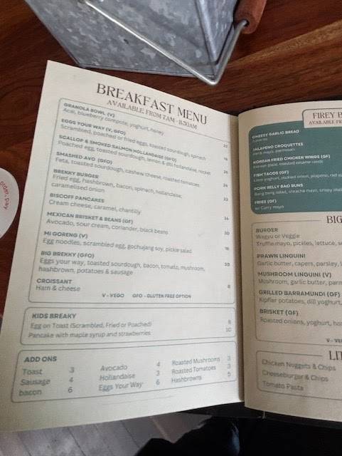 Menu at The Fire Station pub & bar, Busselton