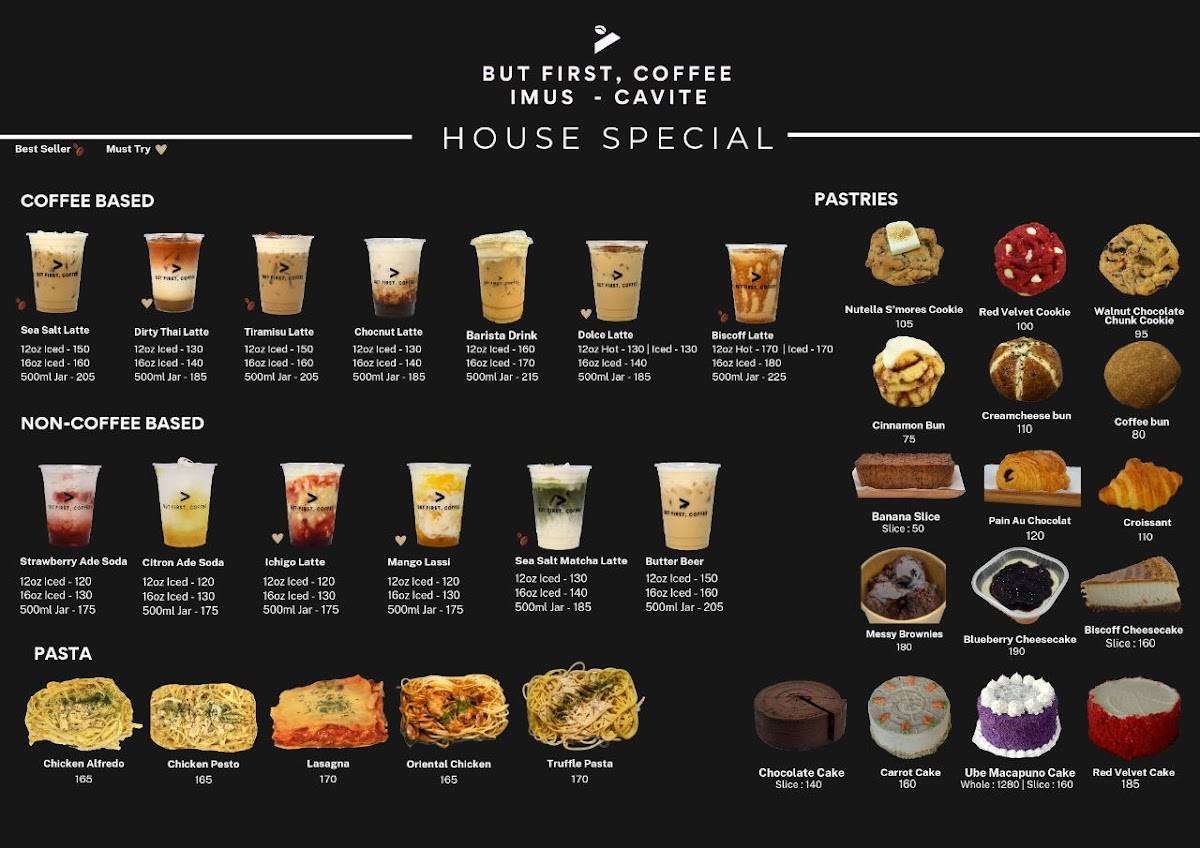 Menu at But First, Coffee - Imus cafe, Imus