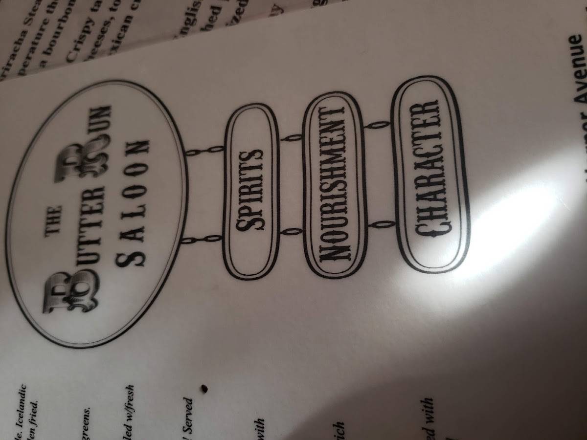 Menu at Butter Run Saloon pub & bar, Saint Clair Shores