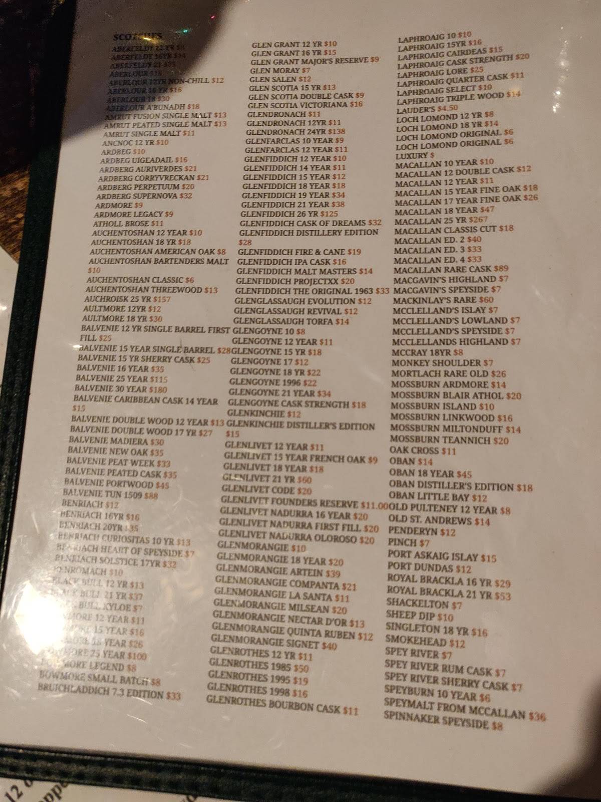 Menu at Butter Run Saloon pub & bar, Saint Clair Shores