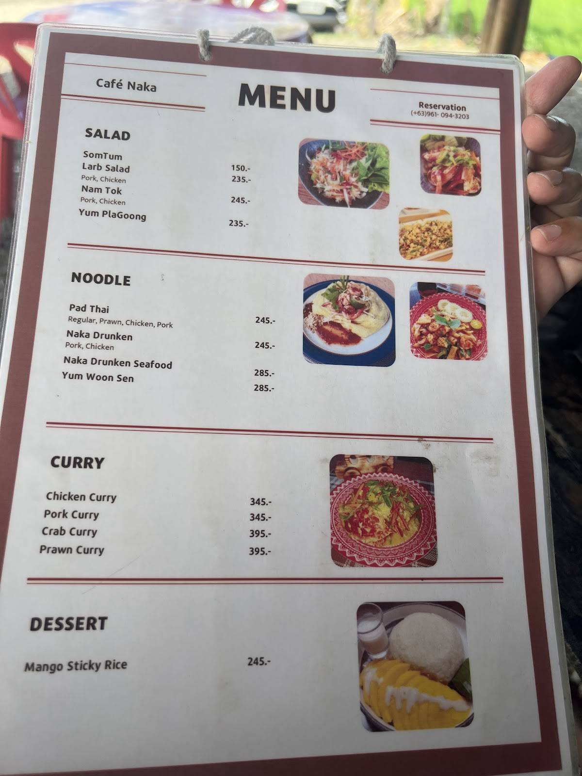 Menu at CAFÉ NAKA, Oton, Zone 7
