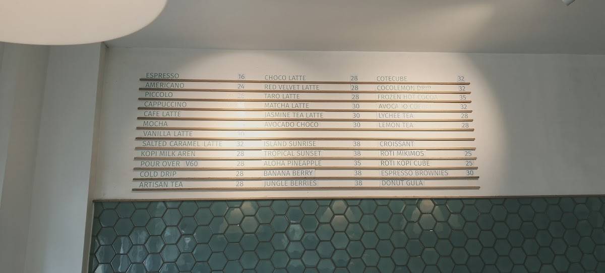 Carta del café COTECA - coffee.tea.cocoa, West Jakarta, Jl. Rw. Belong No.2