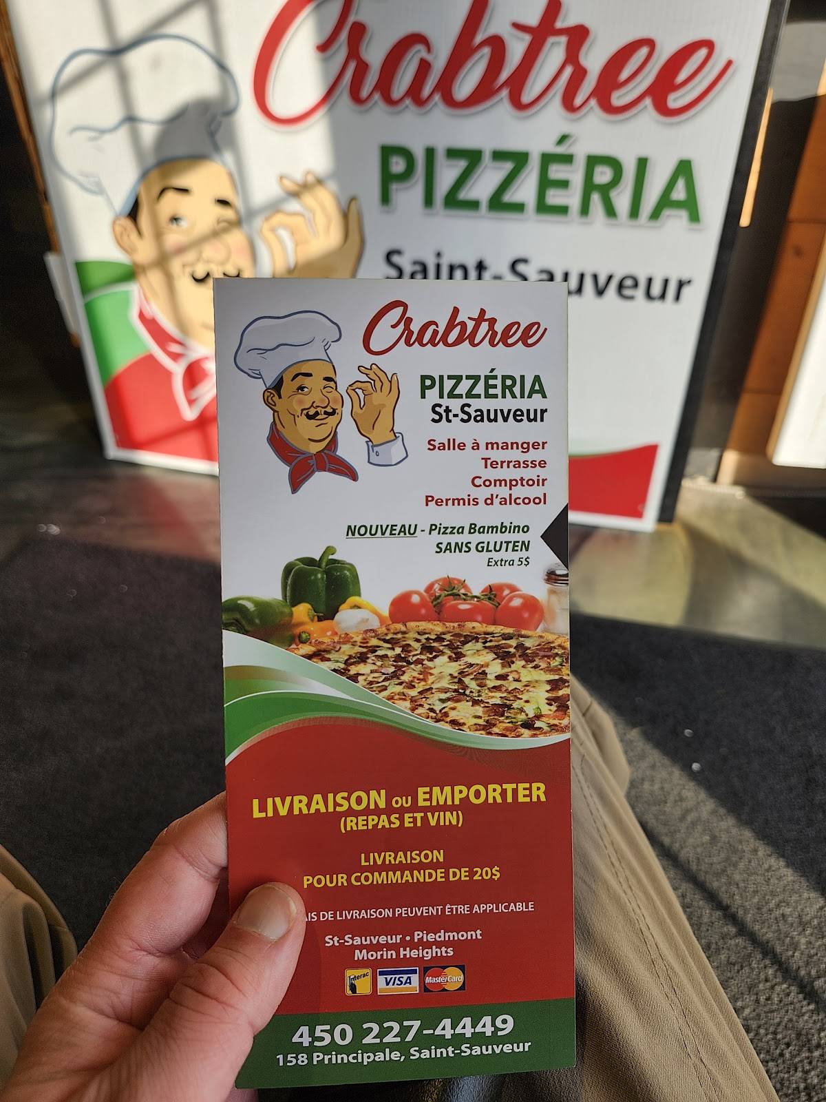 Menu au CRABTREE PIZZA - Terrasse pizzeria, Saint-Sauveur