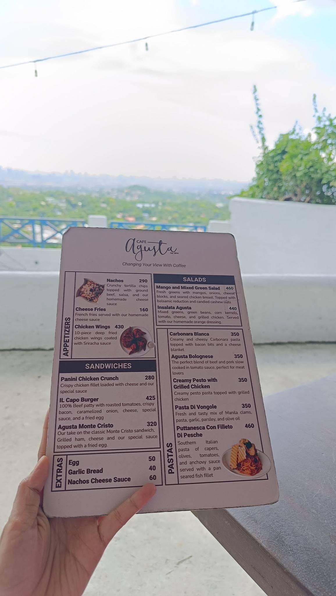 Menu at Cafe Agusta, Antipolo