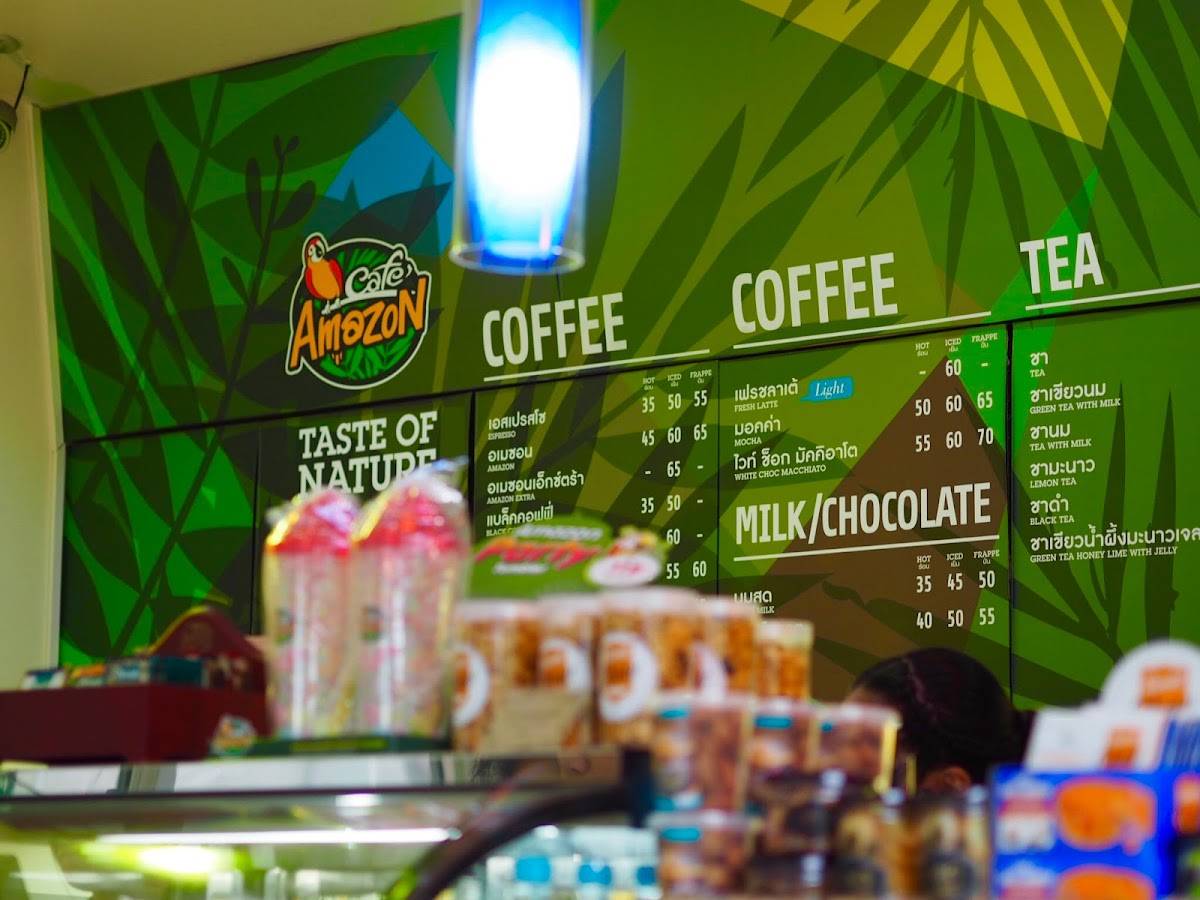 Menu at Café Amazon โป่งน้ำร้อน cafe, Thap Sai