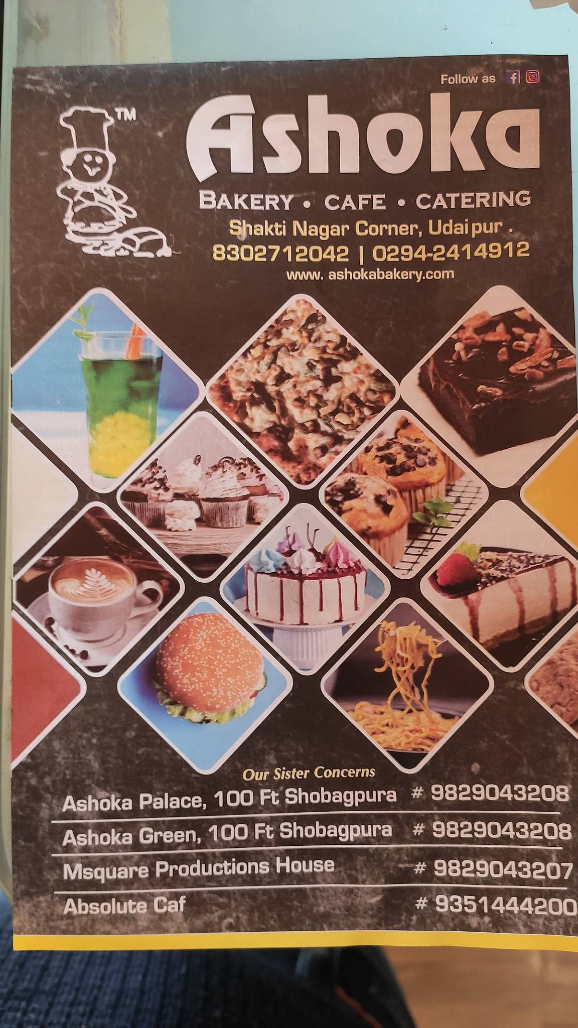 Menu at Ashoka Bakery, Udaipur, Shop No:2 3