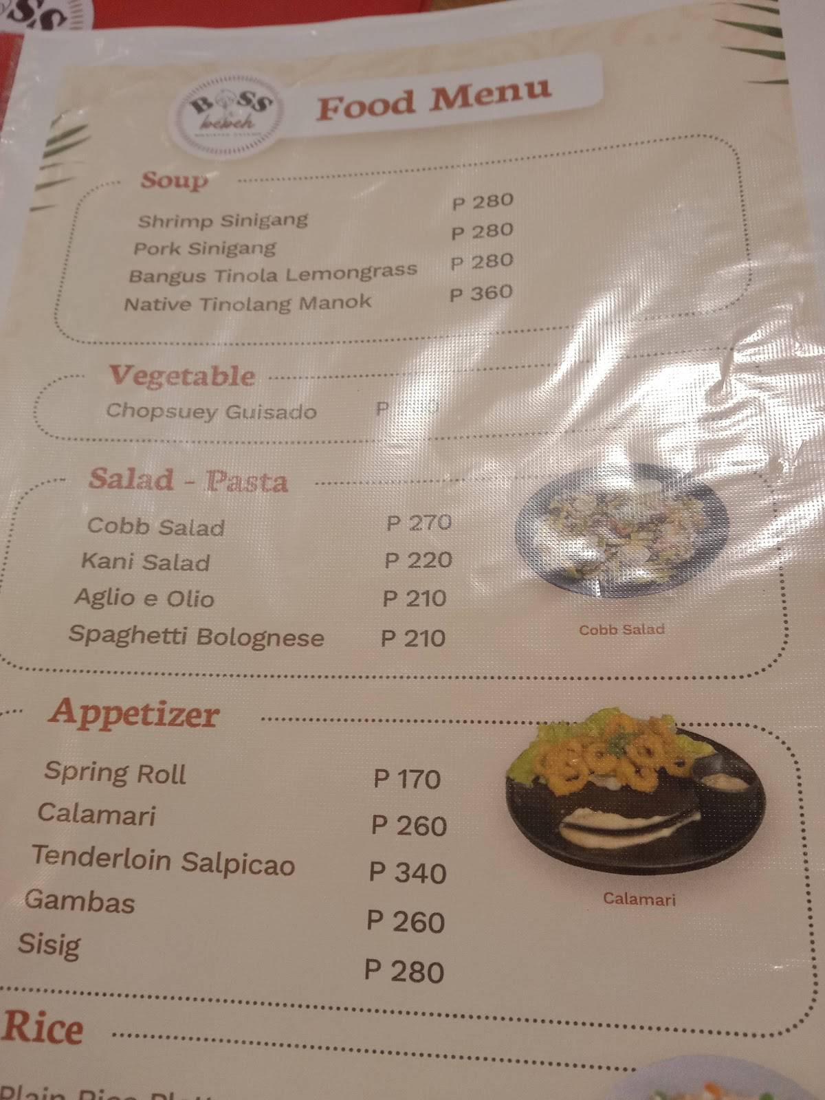 Menu at Boss Bebeh Bistro Cafe Mandaue, Mandaue City