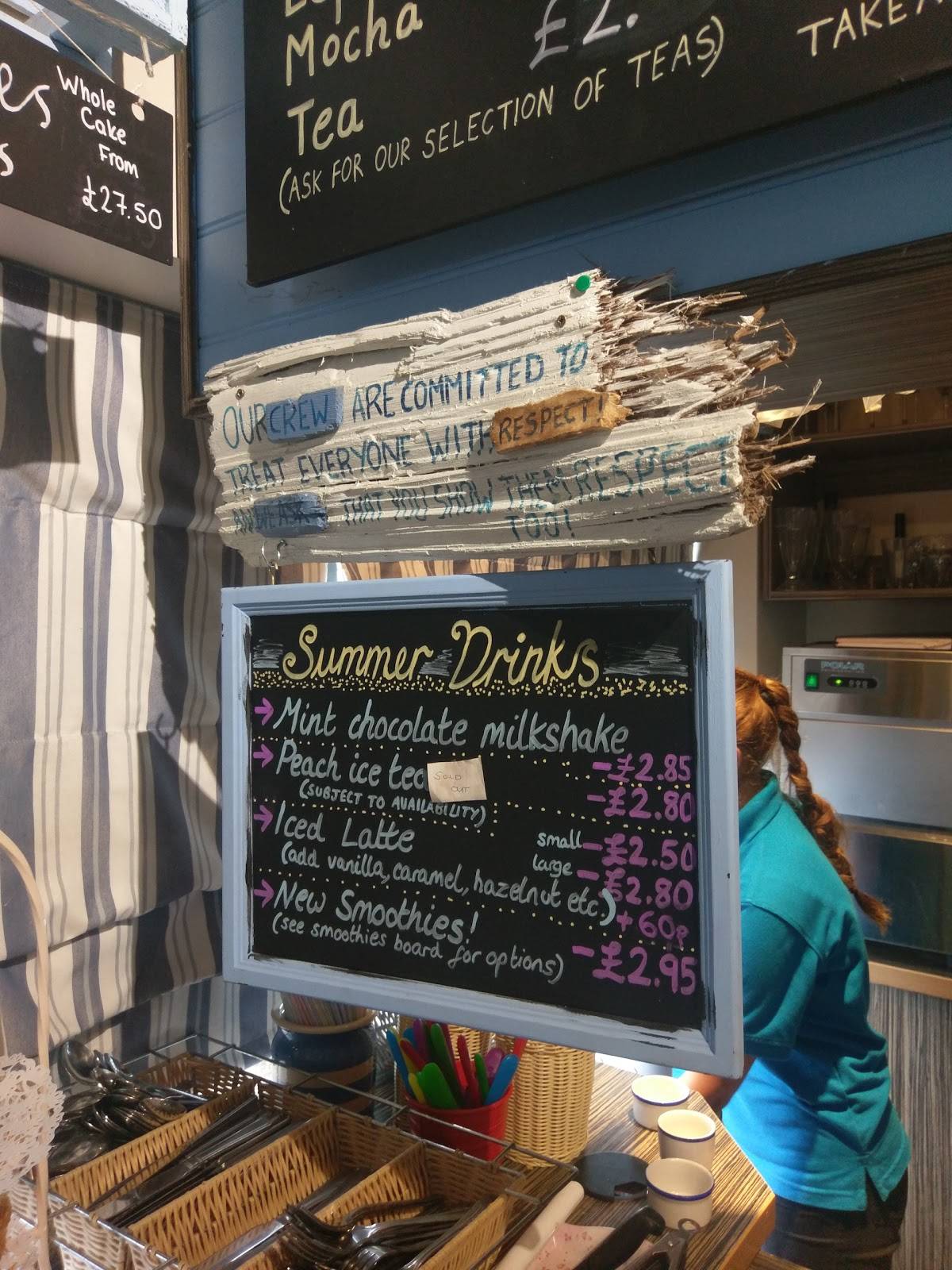 Menu at Breezes Cafe, Fareham