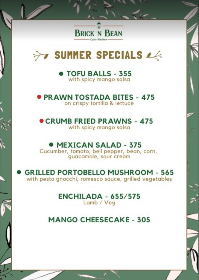 Menu at Brick n Bean Cafe Kitchen, Gurugram, 23