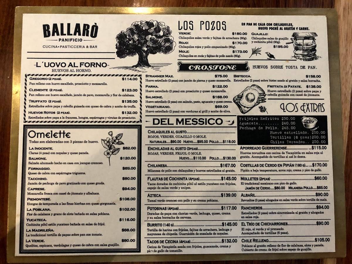 Carta de CASA 1900 PAN & CAFÉ, Ciudad López Mateos, Calle de Durango 216