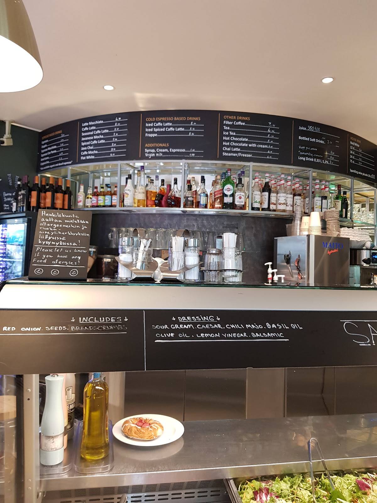 Menu at Cafe Java, Helsinki