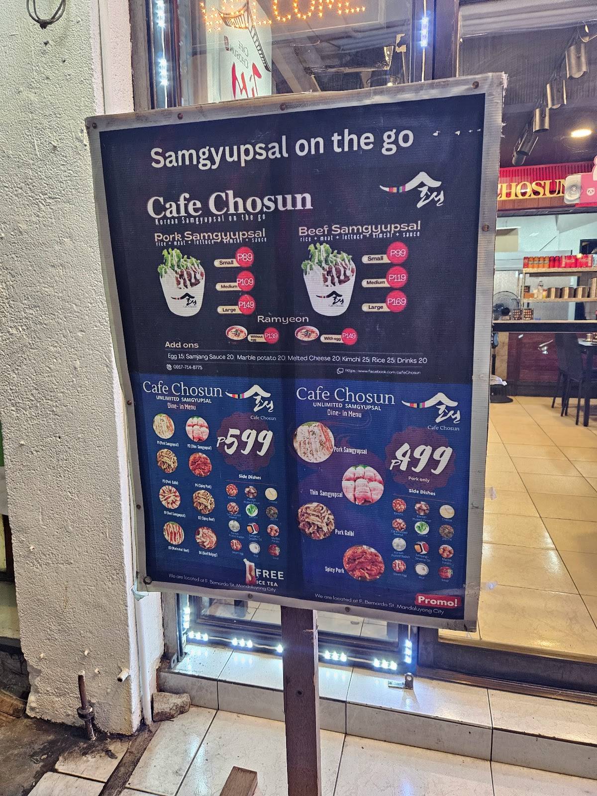 Carta de Cafe Chosun, Mandaluyong
