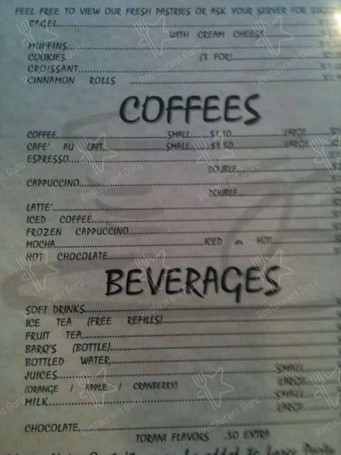 Menu at Common Grounds Coffee House & Cafe, Gretna
