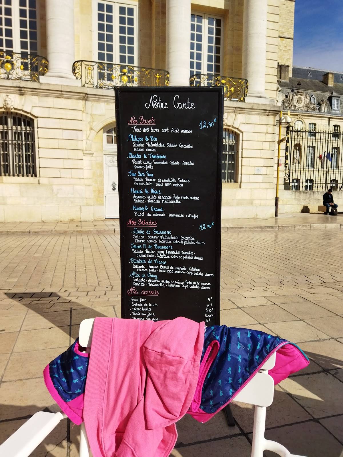 Menu at Café Hugo, Dijon