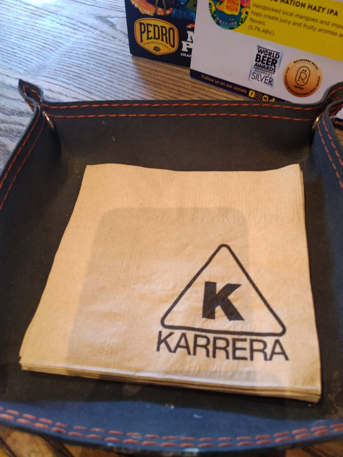 Menu at Karrera Showroom cafe, Muntinlupa