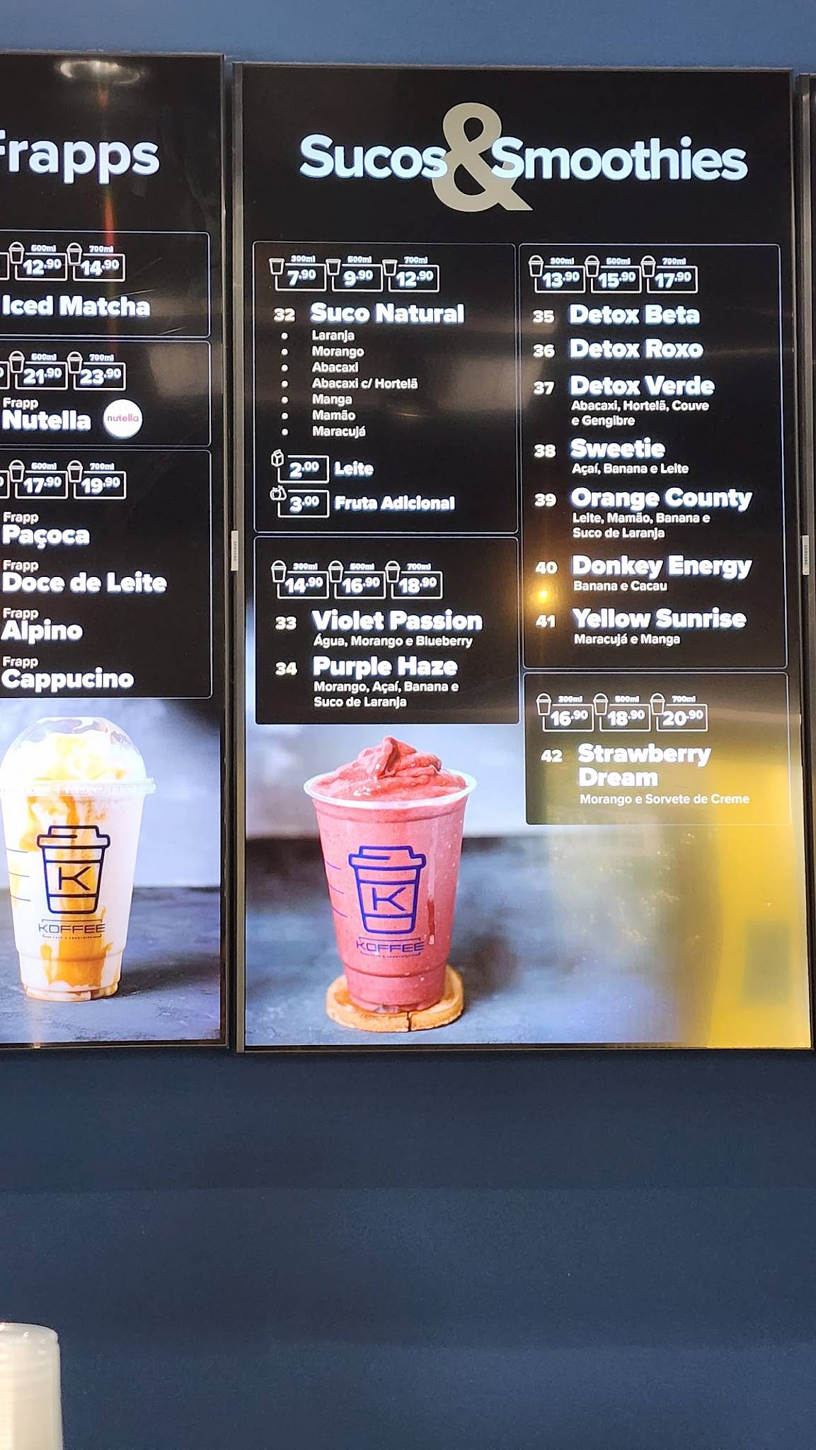 Menu em Koffee - Vicente Machado café, Curitiba