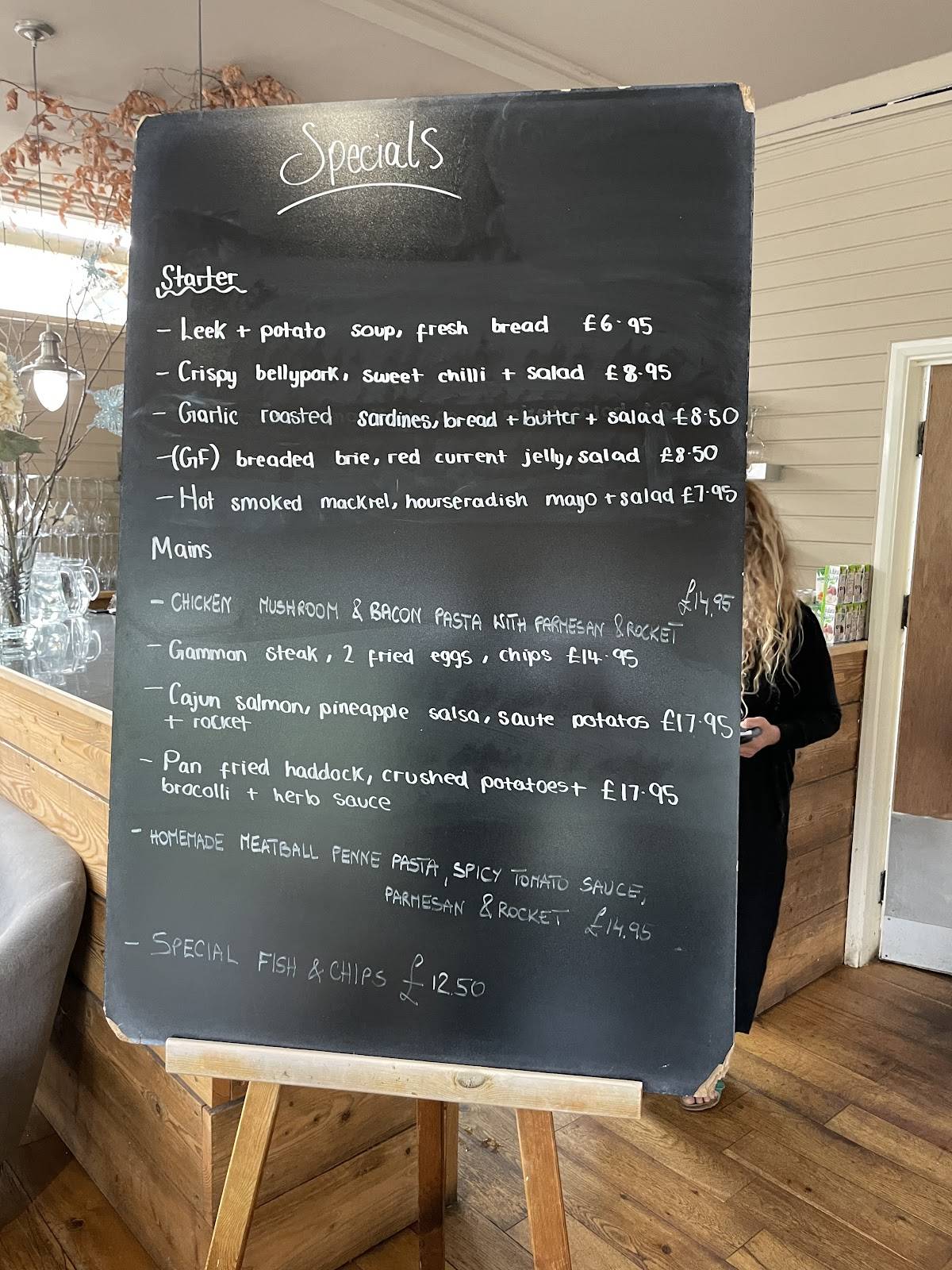 Menu at Lakeside Cafe, Newquay