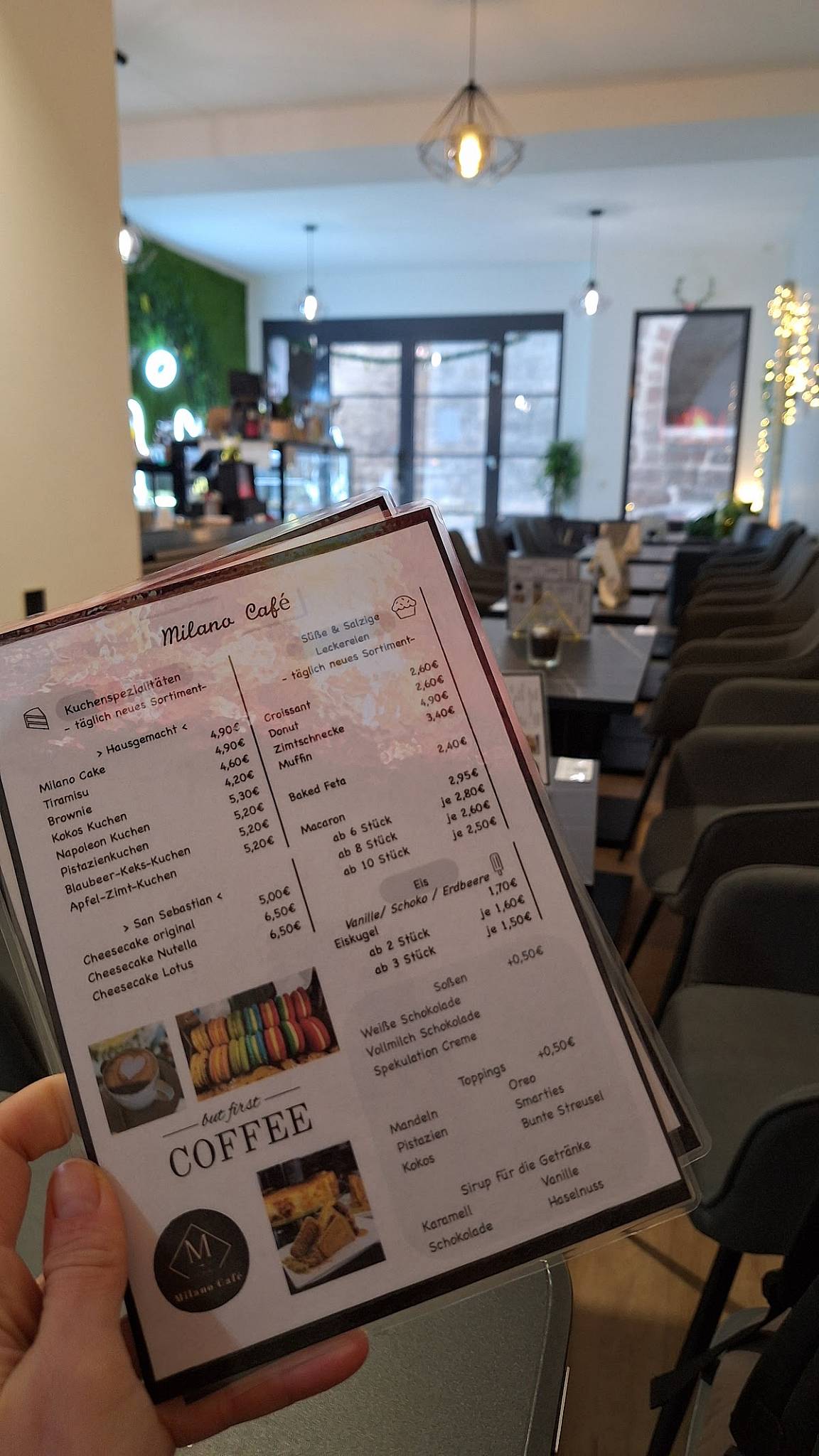 Menu au Milano Café Jena, Iena
