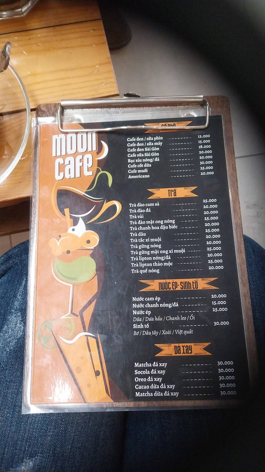 Menu at Moon cafe, Da Nang, 35 Đ. Mỹ Khê 5