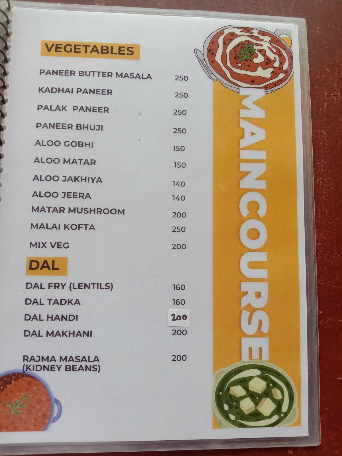 Menu at Om Shanti Shanti Cafe, Rishikesh