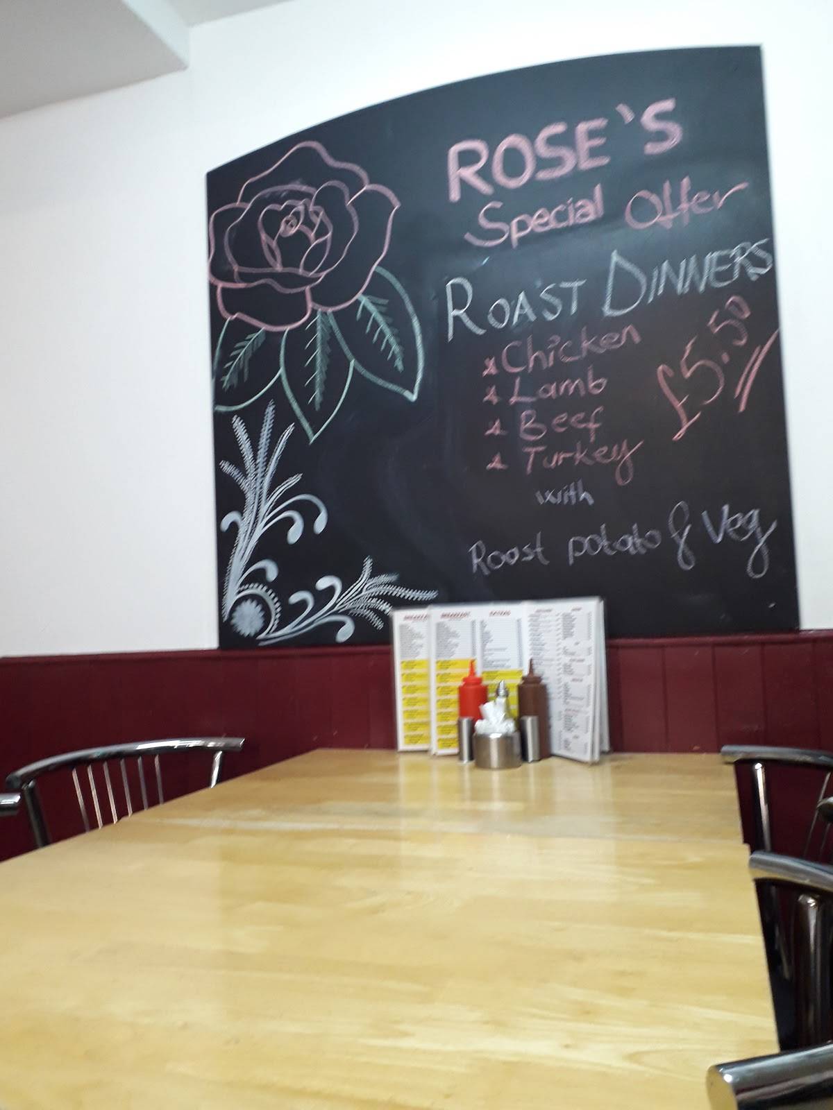 Menu at Rose Cafe, Hertford