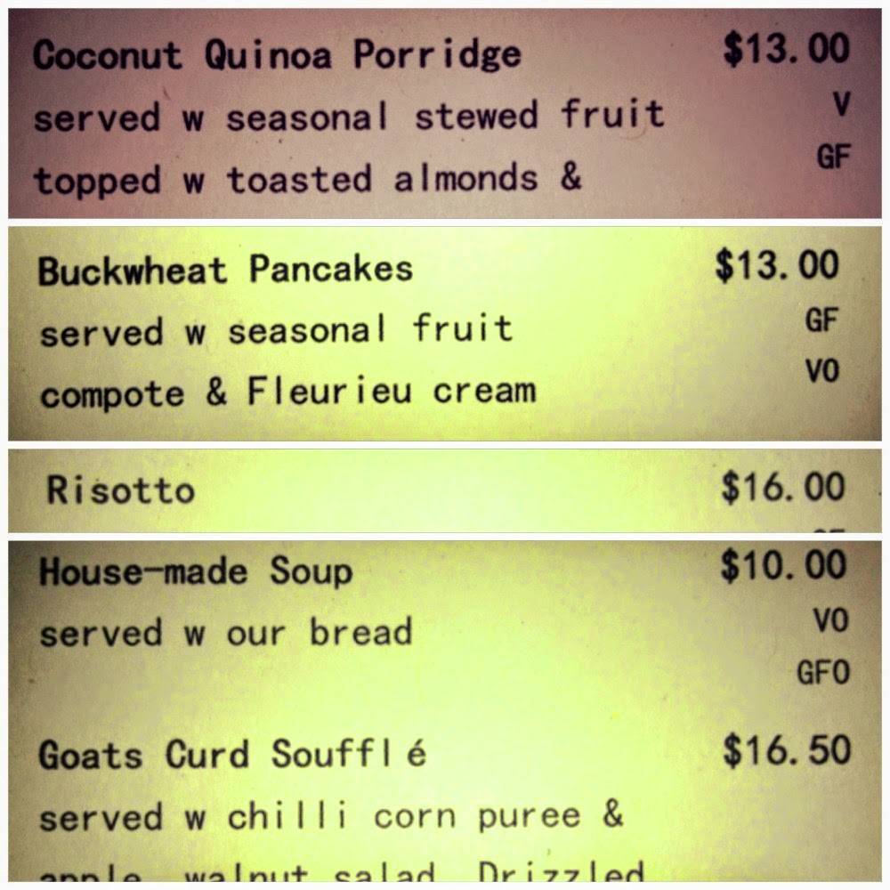 Menu at THE GREEN ROOM Willunga cafe, Willunga