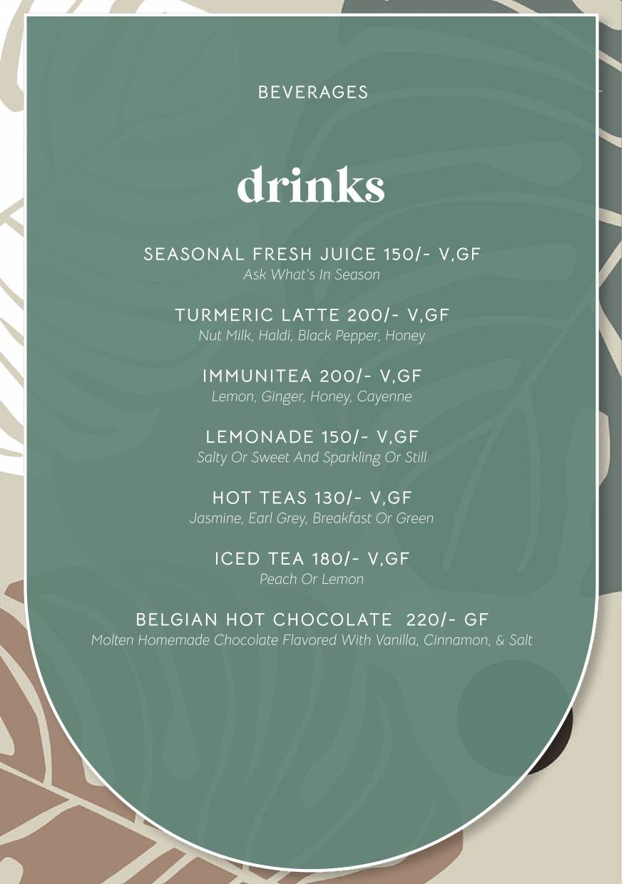 Menu at The Arches Cafe & Bakery, Rishikesh