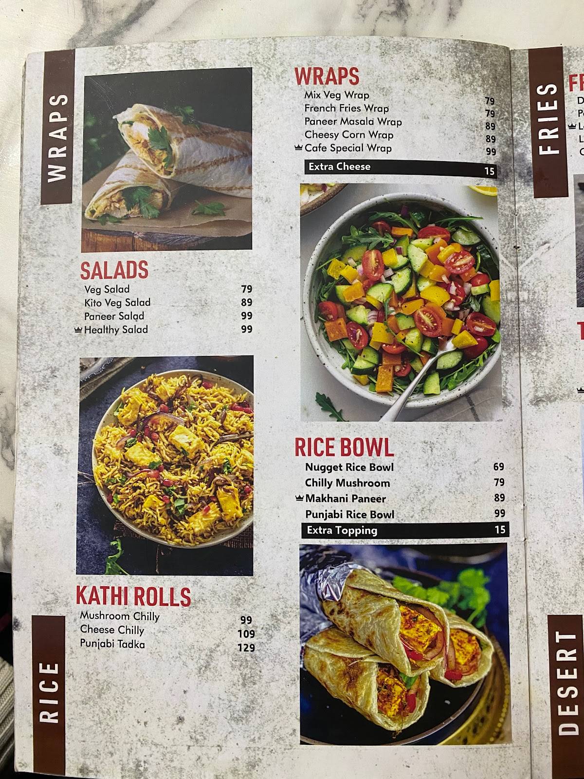 Menu at The Chai Cafe, Dasuya