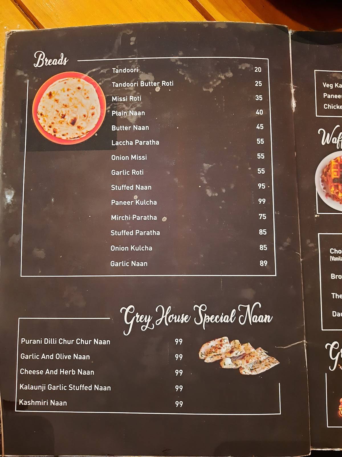 Menu at The Grey House (Cafe Terrace Lounge) Grey Courtyard, Bareilly