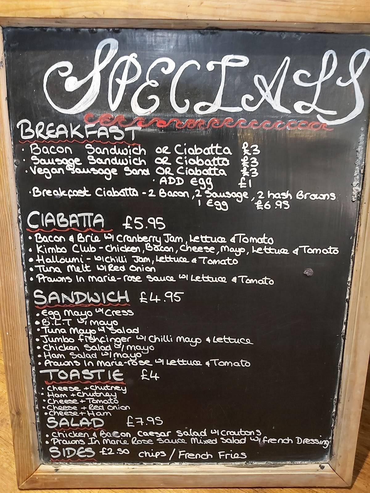 Menu at The London Road Coffee Shop cafe, Bognor Regis