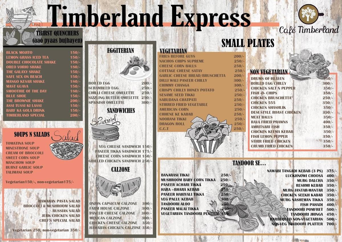 Menu at Cafe Timberland ️, Raipur, Cafe Timberland