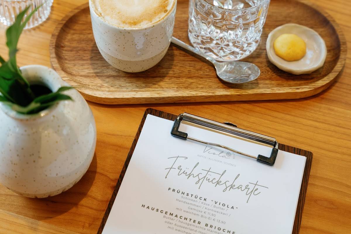 Speisekarte von Café Viola im Garten cafe, Bad Aussee