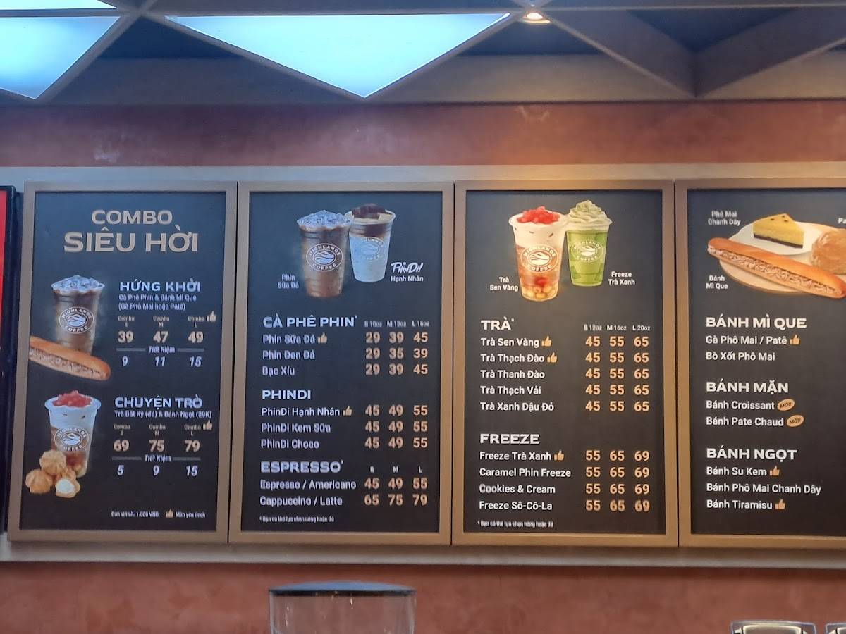 Menu at cafe Phố Núi, Ho Chi Minh City, 419 Đ. Kha Vạn Cân