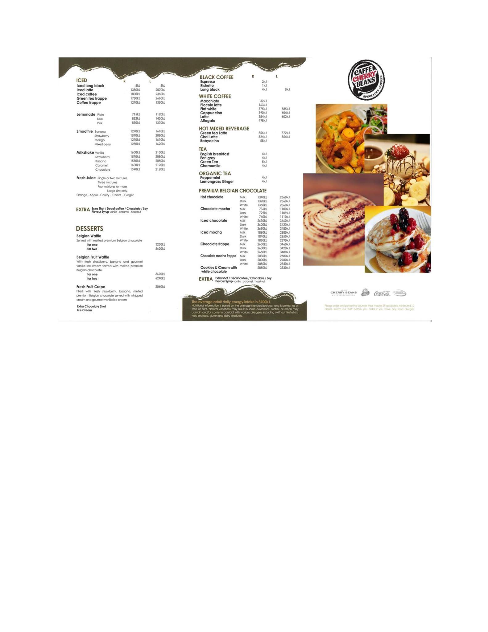 Menu at Caffe Cherry Beans cafe, Plumpton