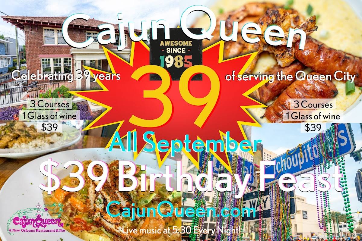 Menu at Cajun Queen restaurant, Charlotte, E 7th St