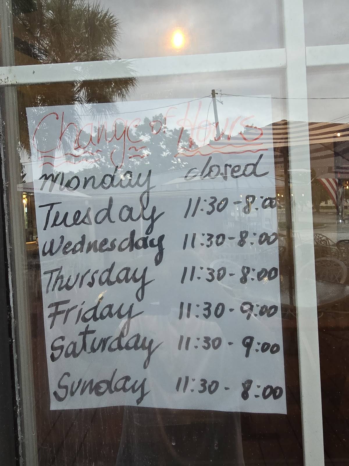 Menu at Calogero's Pizzeria, Lake Alfred