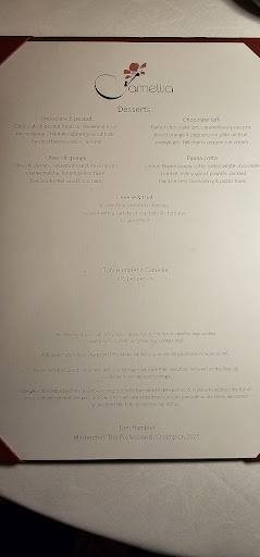 Menu at Camellia restaurant, Horsham