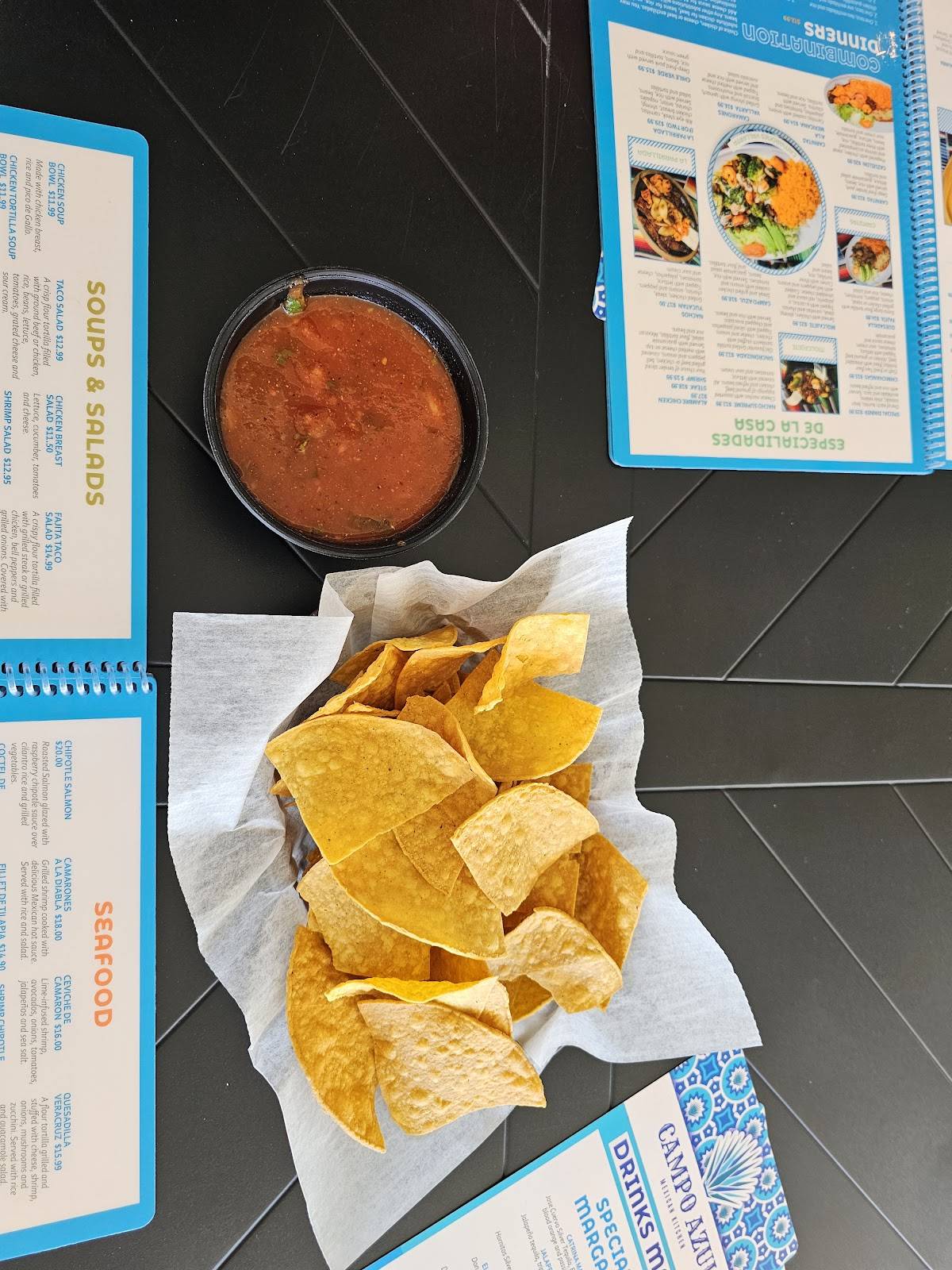 Menu at Campo Azul Mexican Kitchen restaurant, Summerfield