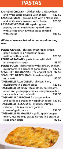 Menu at Ashley's Family Restaurant, Cape Town, 123 Voortrekker Rd