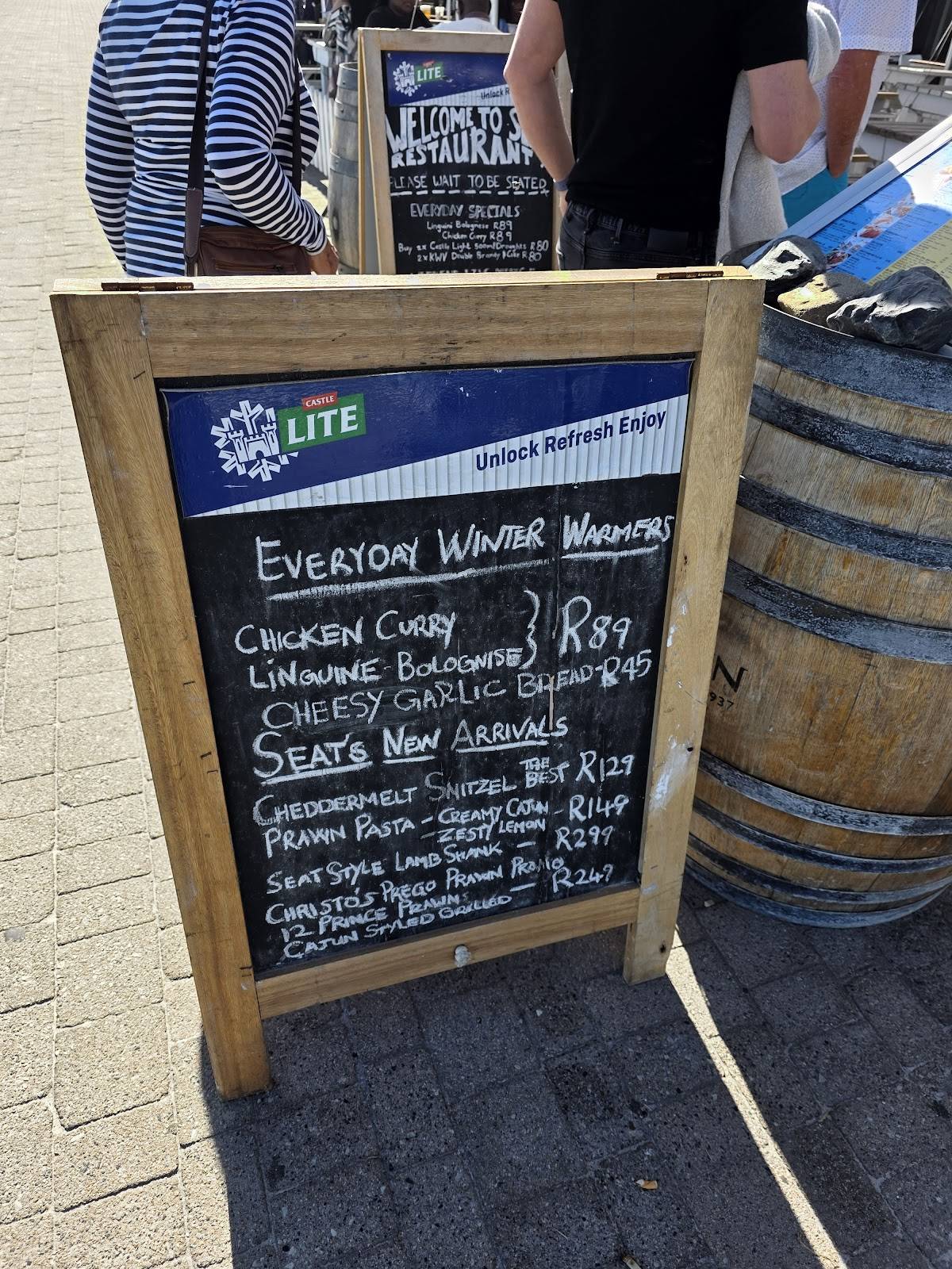 Menu at Seat Restaurant, Cape Town