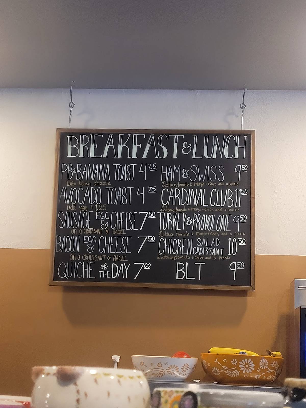 Menu at Cardinal Coffee and Bistro restaurant, Landrum