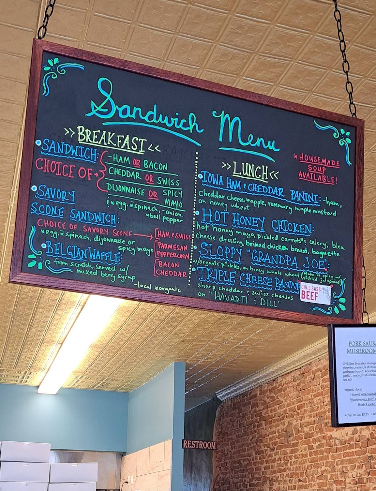 Menu at Carly Mae’s Bakery & Cafe, Chatfield
