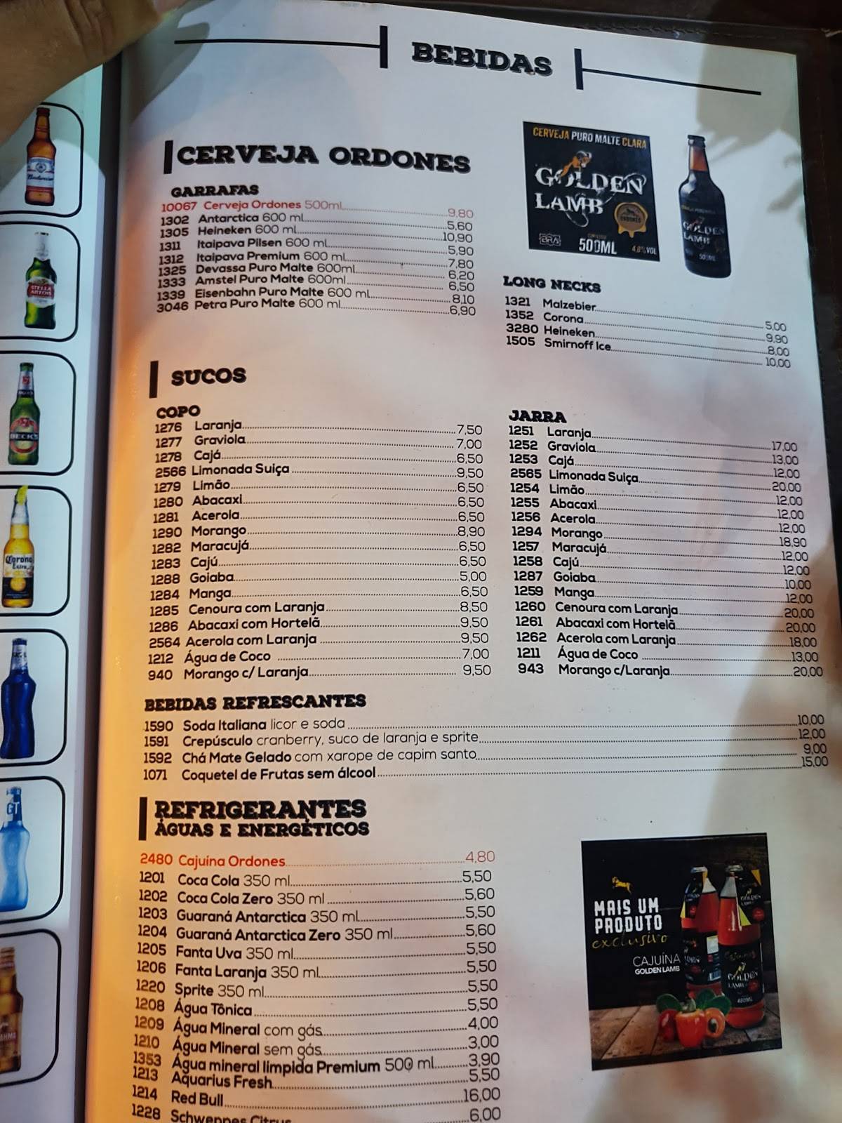 Menu em Carneiro do Ordones restaurante, Fortaleza, R. Frederico Borges