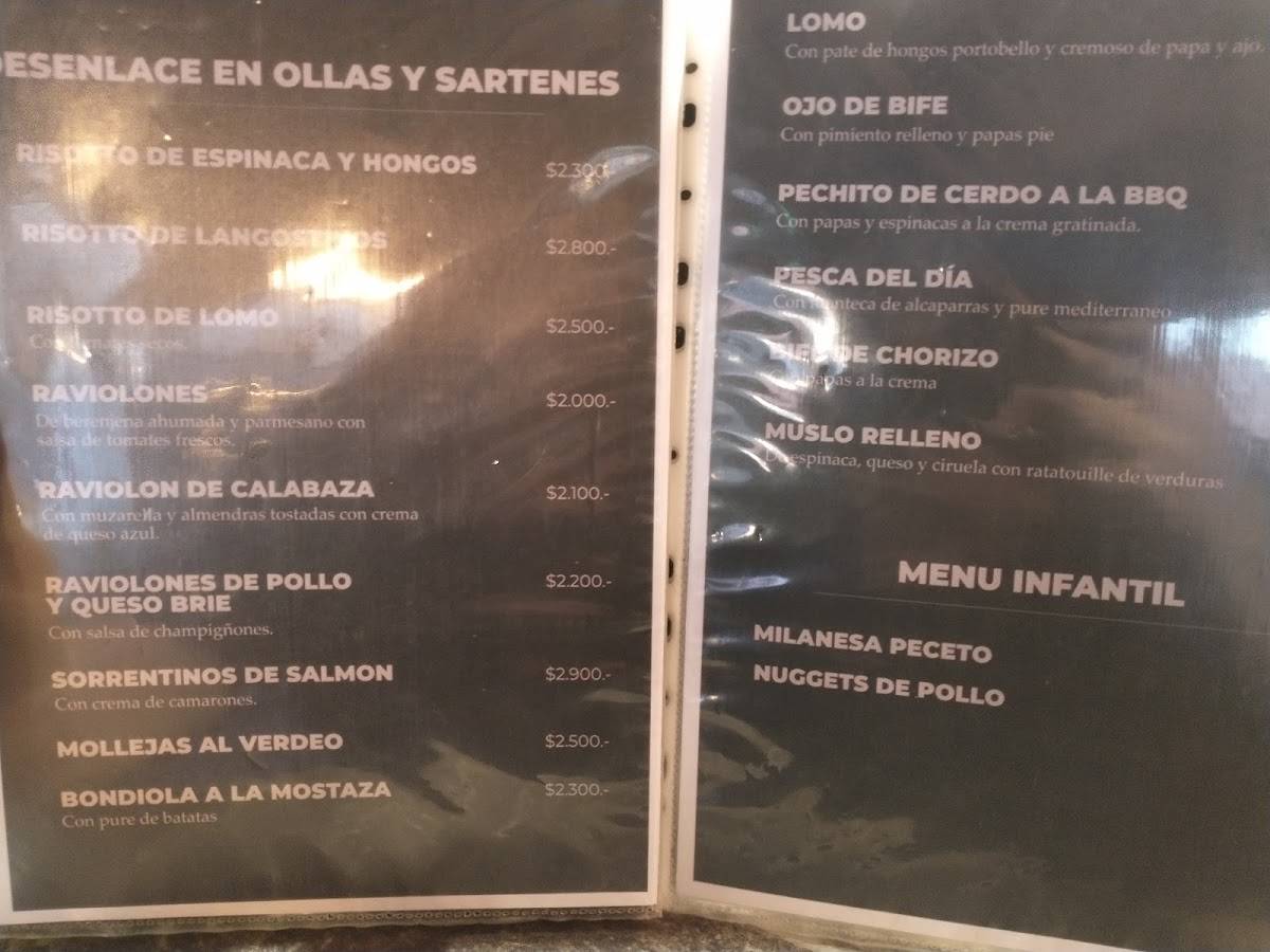 Carta del restaurante Casa Ruda, Miramar
