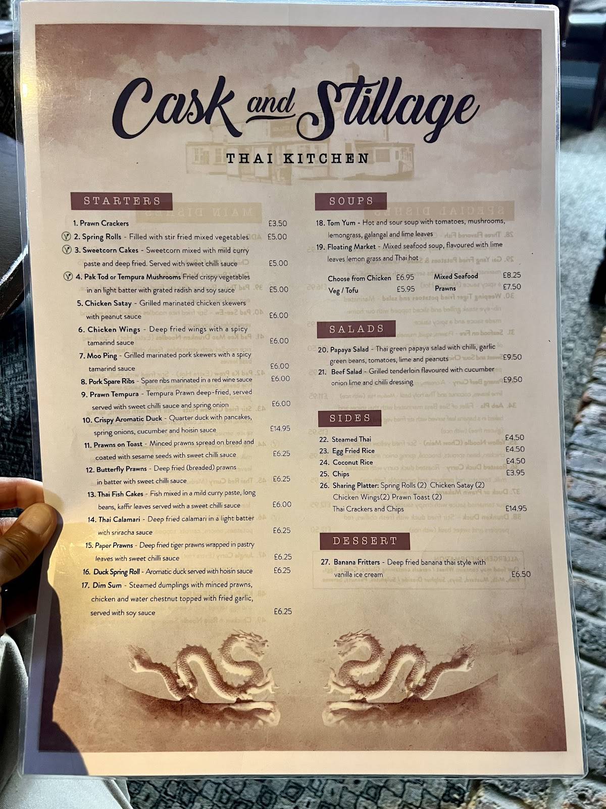 Menu at Cask & Stillage pub & bar, Potters Bar